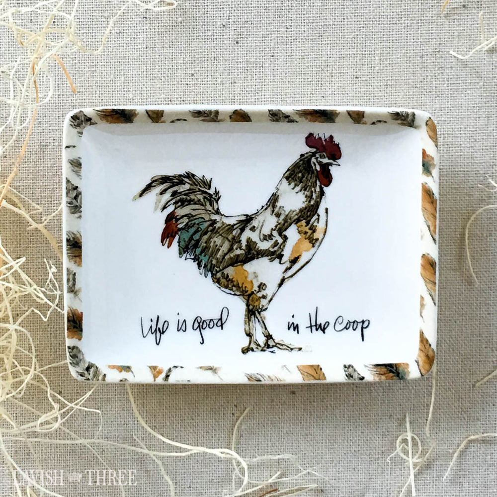 Faith, family, farm animals mini stoneware plate set of 4 with sayings ...